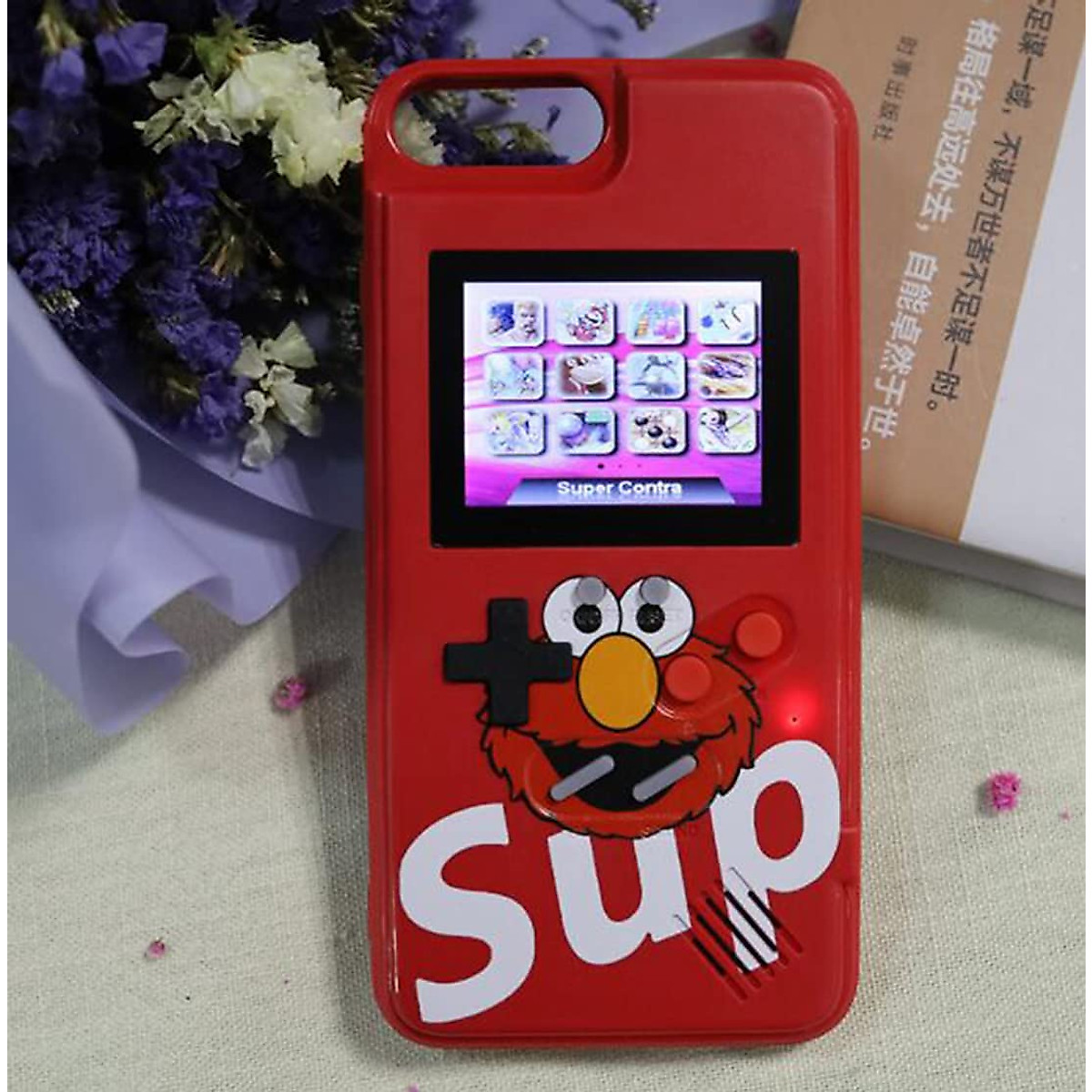 WODETIA Compatible with iPhone 13 / 13Pro / 13 Pro Max Gameboy Case Retro 3D Design Style Silicone Protective Case with 36 Small Games Color Display Shockproof Video Game Phone Case,Pink,13