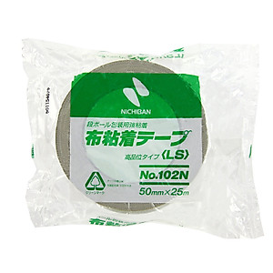 Nichiban 102N7-50 Cloth Tape, 2.0 inches (50 mm) x 86.5 ft (25 m) Roll, Ochre