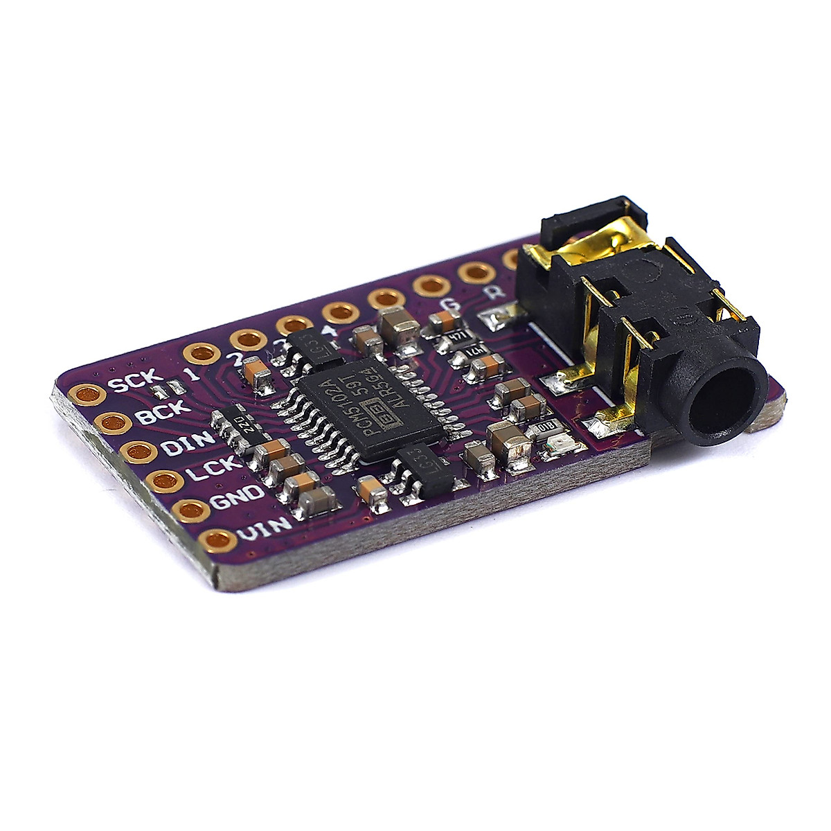 Teyleten Robot PCM5102 PCM5102A AUX Stereo Digital Audio DAC Decoder Board Module Voice Module Player Module Digital-to-Analog Converter IIS I2S for Arduino Raspberry Pi (3PCS)