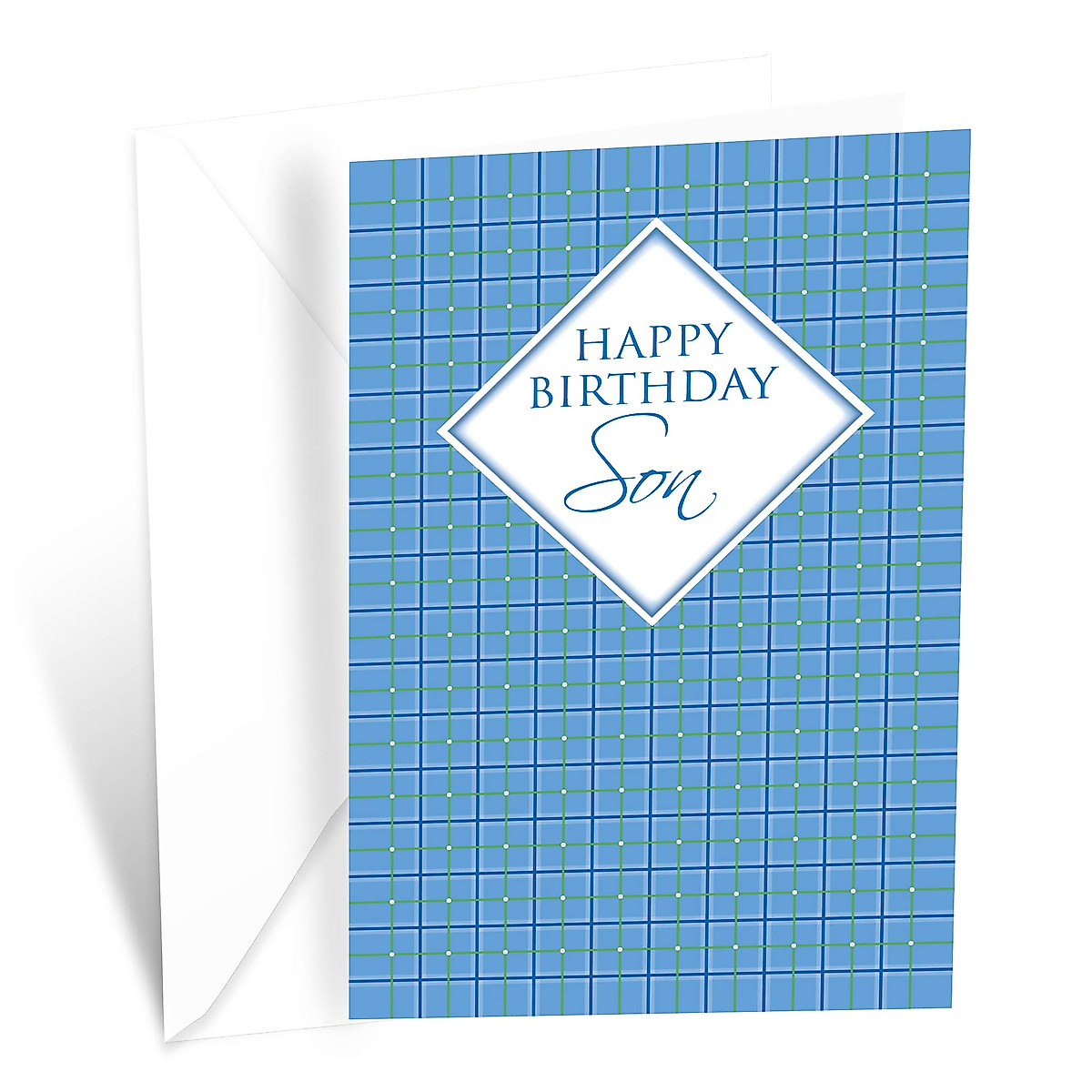 Prime Greetings Son Birthday Card, Made in America, Eco-Friendly, Thick Card Stock with Premium Envelope 5in x 7.75in, Packaged in Protective Mailer