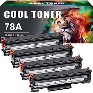 Cool Toner Compatible Toner Cartridge Replacement for HP 78A CE278A Toner HP Laserjet 1536dnf MFP P1606dn 1606dn P1606 HP Laserjet MFP M1536dnf P1566 P1560 Toner Cartridge Printer Ink (Black, 4-Pack)