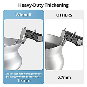 Winpull Raised Garden Bed Kit, Large Galvanized Raised Garden Beds Outdoor Planter Box with Safety Edging and Gloves, Metal Raised Beds for Gardening Vegetables Fruits and Flowers (4x2x1Ft)