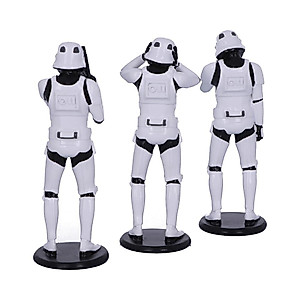 Nemesis Now Original Stormtrooper Three Wise Sci-Fi Figurines, White, 14cm