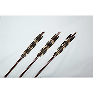 Japanese Traditional Crafts Kyudo Arrow Black Eagle Wing Bear Hawk-Eagle Style 6-Piece