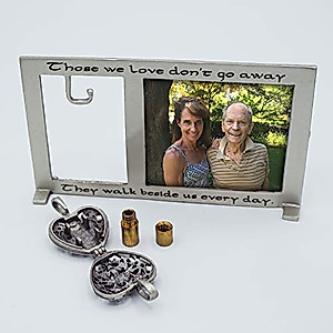 Those We Love Memorial Photo Frame with Vial for Ashes or a Keepsake, Funeral or Sympathy Gift for Loss of Loved One, For 2.5-inch by 2.25-inch photo, by Abbey & CA Gift