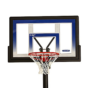Lifetime 90020 Height Adjustable In Ground Basketball System, 48 Inch Shatterproof Backboard