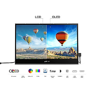 Portable monitor- Mobile Pixels Glance Pro 15.6" OLED Touchscreen monitor 1MS FHD 1080P 100% DCI-P3 100000:1 laptop monitor ,HDMI USB C with Dual Speaker and Battery for Laptop/PC/Table Android/Camera