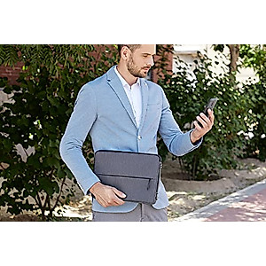 Lenovo Urban Laptop Sleeve for 14" Notebook, Water Resistant, Soft Padded Compartments, Accessory Storage, Reinforced Rubber Corners, Extendable Handle, GX40Z50941, Charcoal Grey