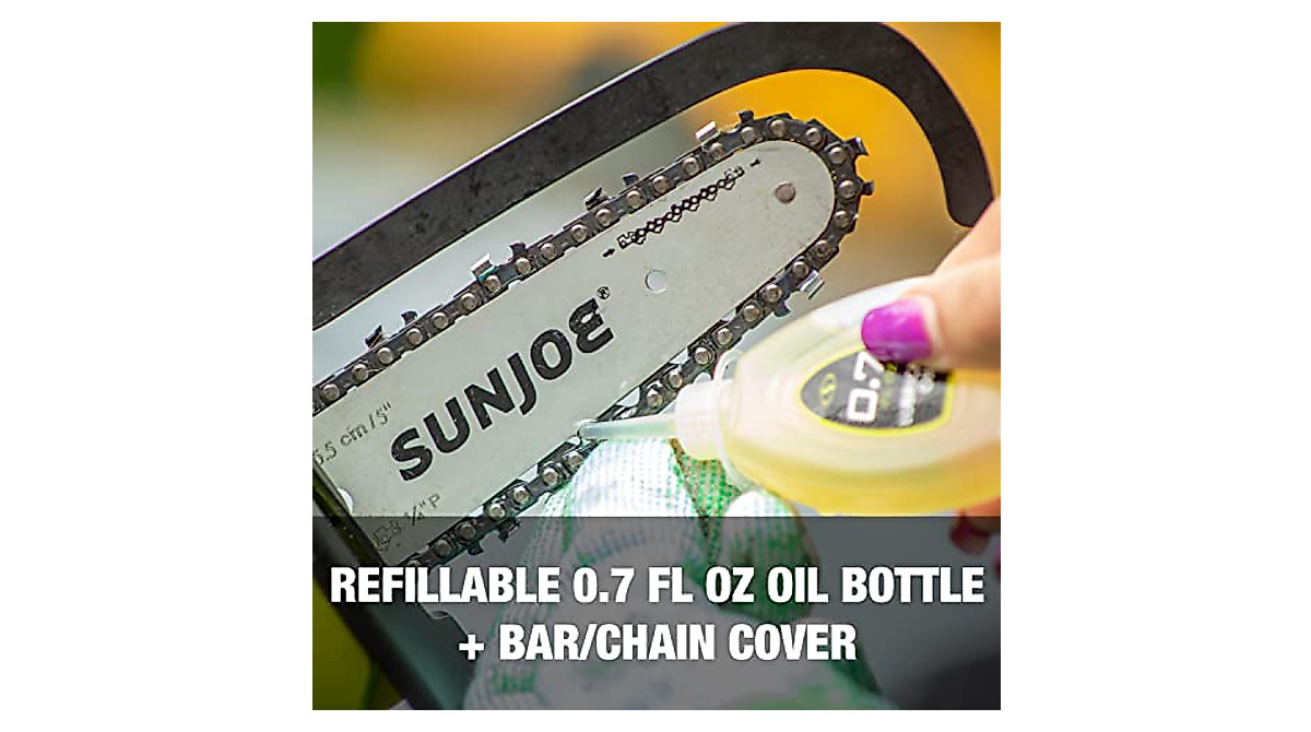 Sun Joe 24V iON+ Cordless Mini Chainsaw - Prune with Ease