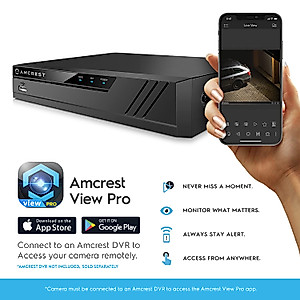 Amcrest Analog 5MP NightColor Outdoor Security Camera, Turret 5MP @ 25fps, CCTV-Coax-BNC, 131ft Full Color Night Vision, Mic, 112° FOV (Not an IP Camera) (DVR Required, Not Included) (AT5N28-W)