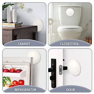 ROMZCPH Door Stopper Wall Protector 4PCS ,3.15" Large Door Handle Bumper, Silicone Wall Protectors from Door Knobs –The Home or Office (White)