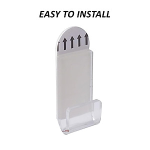 Trasylph Vinyl Record Display Shelf 6pcs Wall Mount Display Holder No Screws, Self Adhesive Clear Acrylic Vinyl Record Hangers Shelf for Album Covers Display and Home Wall Decoration