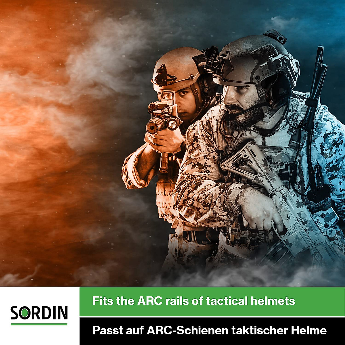 Sordin Supreme Pro-X Slim Active Ear Defenders - ARC Rail Compatible - Leather Band & Foam Kits - Green Ear Muffs