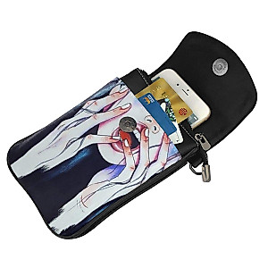 Women Men Girls Boys Goth Gotik Gothic Melancholy Women Girl Art Small Crossbody Purse Cell Phone Pouch Mini Tote Shoulder Bag For Travel Work Shopping Walking Dating Outdoor