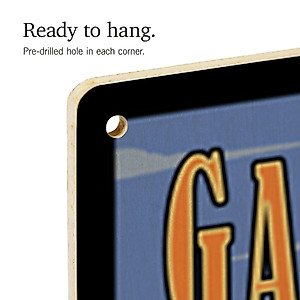 Lantern Press 10x15 Inch Wood Sign, Ready to Hang Wall Decor, Pikes Peak from Garden of the Gods, Colorado