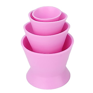 FILFEEL 4pcs Silicone Mixing Bowls Set, Paint Facial Mask Blending Dental Material Mixing Bowl Oral Hygiene Dental Tools for Alginate and Plaster Materials, Filler and Grout()