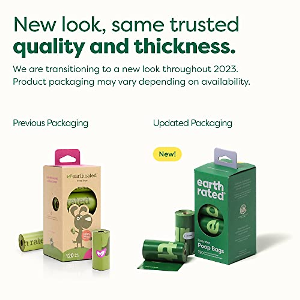 Earth Rated Dog Poop Bags, Guaranteed Leak Proof and Extra Thick Waste Bag Refill Rolls For Dogs, Lavender Scented, 120 Count