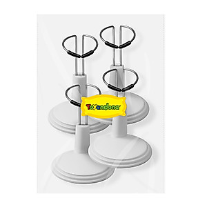 TOYANDONA 4pcs Doll Stand Action Figure Stand Portable Teddy Bear Stand for Mini Dolls