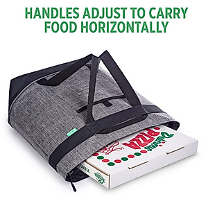 Jumbo Insulated Cooler Bag (Charcoal) with HD Thermal Foam Insulation. Premium Quality Soft Cooler Makes a Perfect Insulated Grocery Bag, Food Delivery Bag, Travel Cooler bag, or Beach Cooler