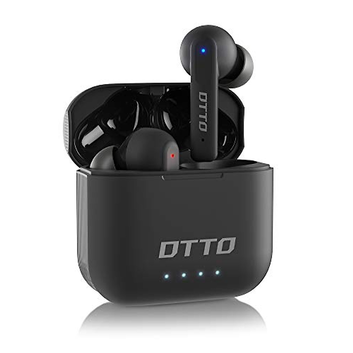 DTTO J-10 Active Noise Cancelling Earbuds with 60ms Low-Latency Game Mode, Wireless Charging Case Bluetooth 5.2 Auto-Pairing Touch-Enabled Voice-Assistant, Immersive Sound Deep Bass IPX8 Sweatproof