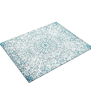 Unique Loom Sofia Collection Area Rug - Grace (8' x 10', Turquoise/ Ivory)