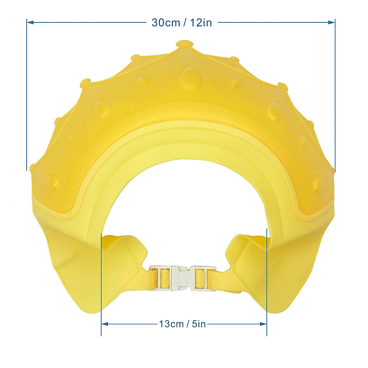 Baby Shower Cap Waterproof Shampoo hat for Children Toddler Girls Boys Protect ears eyes.Adjustable Silicone Bathing Crown.