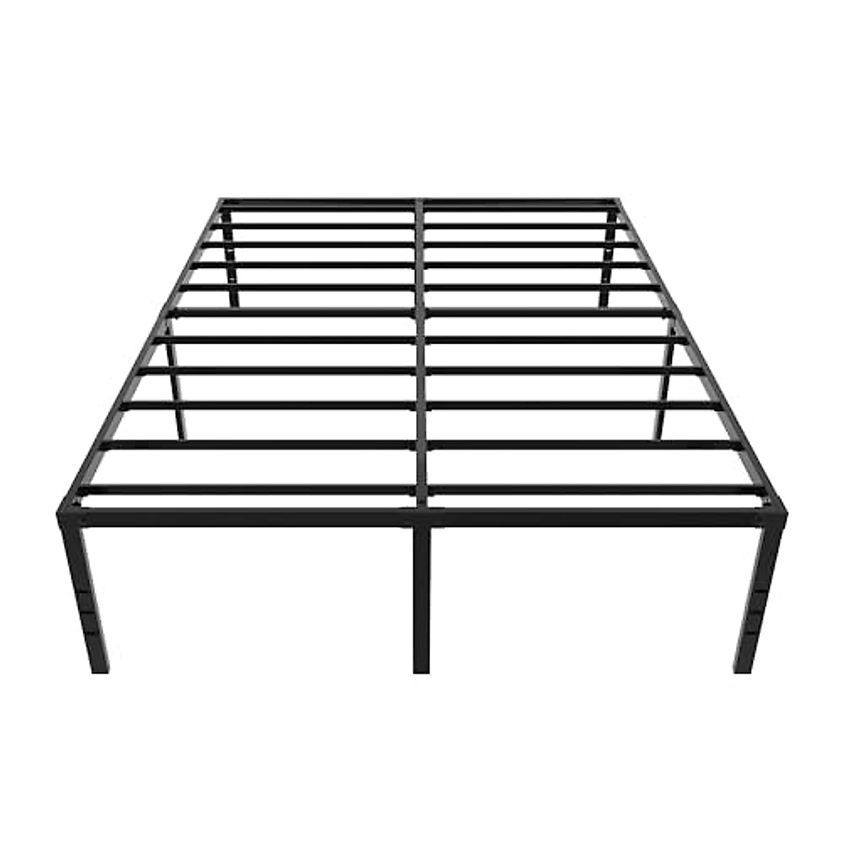 Yedop 18 Inch California King Size Bed Frames, No Box Spring Needed, 2500 lbs Heavy Duty Steel Slat Support, Non-Slip & Noise Free, California King Metal Bed Frame, Black
