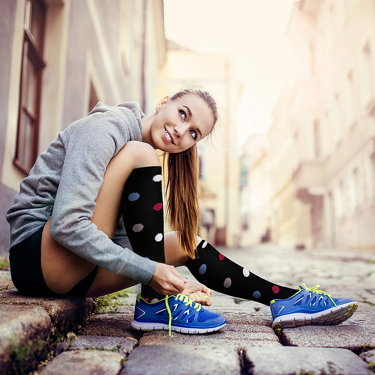 WITHYOU Compression Socks (8 Pairs), 15-20 mmHg is Best Athletic for Men & Women, Running, Flight, Travel, Pregnant - Boost Performance, Blood Circulation & Recovery (8 Assorted 7, L/XL)