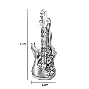 Yoursfs Guitar Tie Clip For Men Handmade to Rock Cool Tie Clip Your World Gifts For Men Business Accessory