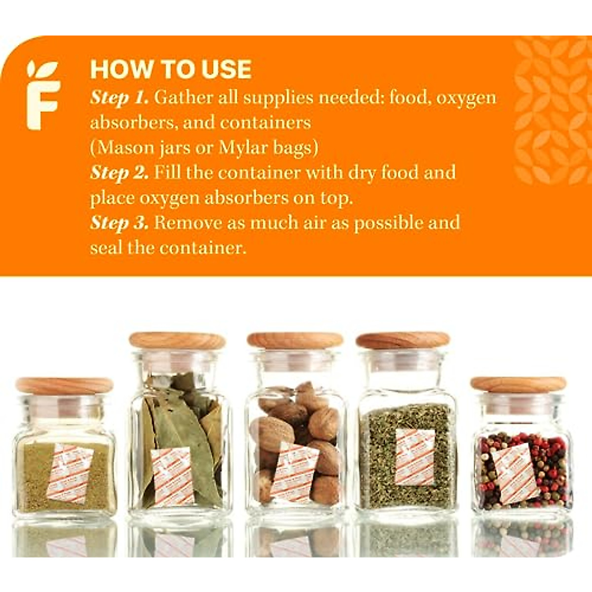 300 CC [100 Packets] Premium Oxygen Absorbers for Food Storage, Oxygen Scavengers Packets(1 Bag of 100 Packets) - ISO 9001 Certified Facility Manufactured Oxygen Absorbers