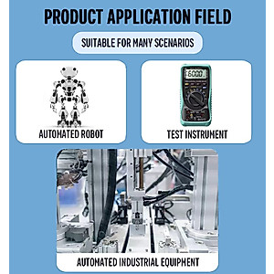 Eonvic Ethernet Shielded Cable M12 X-Type 8 Position to RJ45 Cat 7e Waterproof Industrial Network High Flex Cable for Cognex (15M, Right Angle X-Code Blue)