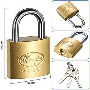 Hotop 4 Pieces Refrigerator Door Lock with Key Padlock Freezer Door Safety Cabinet Chest Mini Fridge Lock for Adults with Adhesive