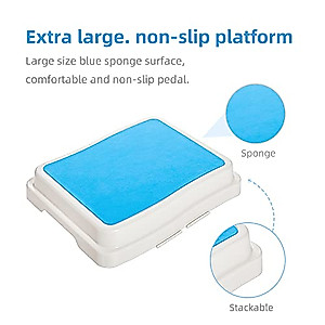 Wefaner Bath Shower Step,Stackable Bathtub Non Slip Safety Step Stool, Indoor/Outdoor Handicap Wideing Hands Free Platform Medical Portable Stack-Able, for High Beds, Kitchens,Bathroom.