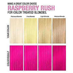 Raspberry Color Depositing Shampoo - Hot Pink Semi Permanent Hair Color with BondHeal Bond Rebuilder - Magenta Hair Dye 6.4 oz