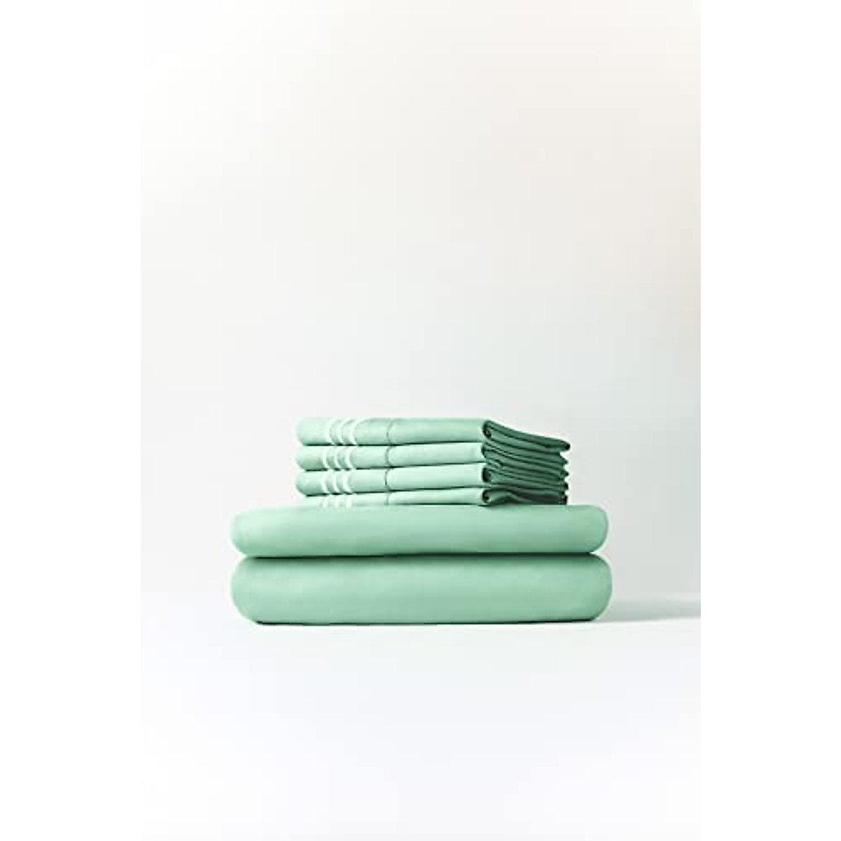 Queen Size Sheet Set - 6 Piece Set - Hotel Luxury Bed Sheets - Extra Soft - Deep Pockets - Easy Fit - Breathable & Cooling Sheets - Wrinkle Free - Comfy - Spa Blue Sheets - Queens Sheets - 6 PC