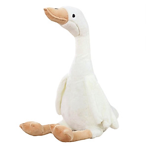 AUCOOMA Goose Plush Stuffed Animal White Cute Swan Toy Doll Gifts for Girls Boys, 15.7"