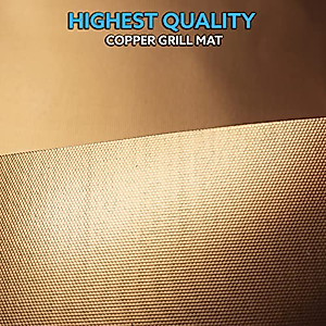 Kona Copper Grill Mats - Best Non Stick BBQ Grilling Mats For Gas Grills, Electric, Charcoal, Smokers (Set of 2)