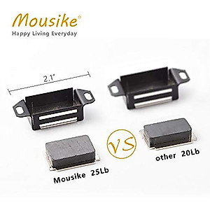 Mousike Cabinet Magnets 30lb Black Door Magnets with Strong Magnetic for Kitchen Cupboard Wardrobe Closet Cabinet Door Drawer Latch 4 Pack