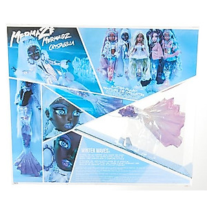 MERMAZE MERMAIDZ™ Winter Waves Crystabella™ Mermaid Fashion Doll with Color Change Fin, Glitter-Filled Tail and Accessories