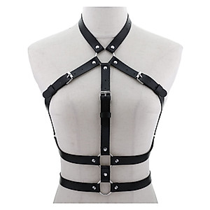 GEM DRILL Fashion Sexy Body Chain Harness Lingerie Gothic Chains for Women Belly Female Bodysuit Bondage Jewelry Festival Girls Fashion Gift for Lover (Metal Color : Coffee)