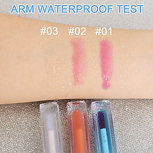 BINGBRUSH 3 Pcs Color Changing Lip Gloss Lip Oil Tinted, Peaches Plumping Magic Mood Lipstick Lip Glaze, High-Shine Clear Shimmer Lip Stain Lip Balm, Longlasting Lips Will Not Dry Out