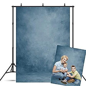 BoTong 5x7ft Graduation Backdrop Abstract Blue Vinyl Portrait Backdrop Solid Color Photography Background Baby Headshots Photocall Adult Child Travel Family Newborns Party Decor Studio Props