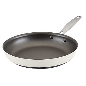 Anolon Achieve Hard Anodized Nonstick Frying Pan/Skillet, 12 Inch, Cream