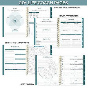 bloom daily planners All in One Ultimate Monthly & Weekly Undated Calendar Planner, Notebook, Sketch Book, Grid Pages, Coloring Book and More! 9" x 11" - Interchangeable Cover