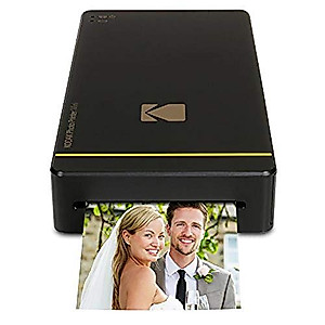 Kodak Mini Portable Mobile Instant Photo Printer - Wi-Fi & NFC Compatible - Wirelessly Prints 2.1 x 3.4" Images, Advanced DyeSub Printing Technology (Black) Compatible with Android & iOS