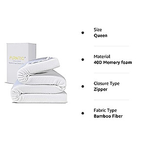 Queen Size 3 Inch Gel Memory Foam Dual Layer Enhance Cooling Mattress Topper ,Supportive & Pressure Relieving, with Breathable Bamboo Cover.