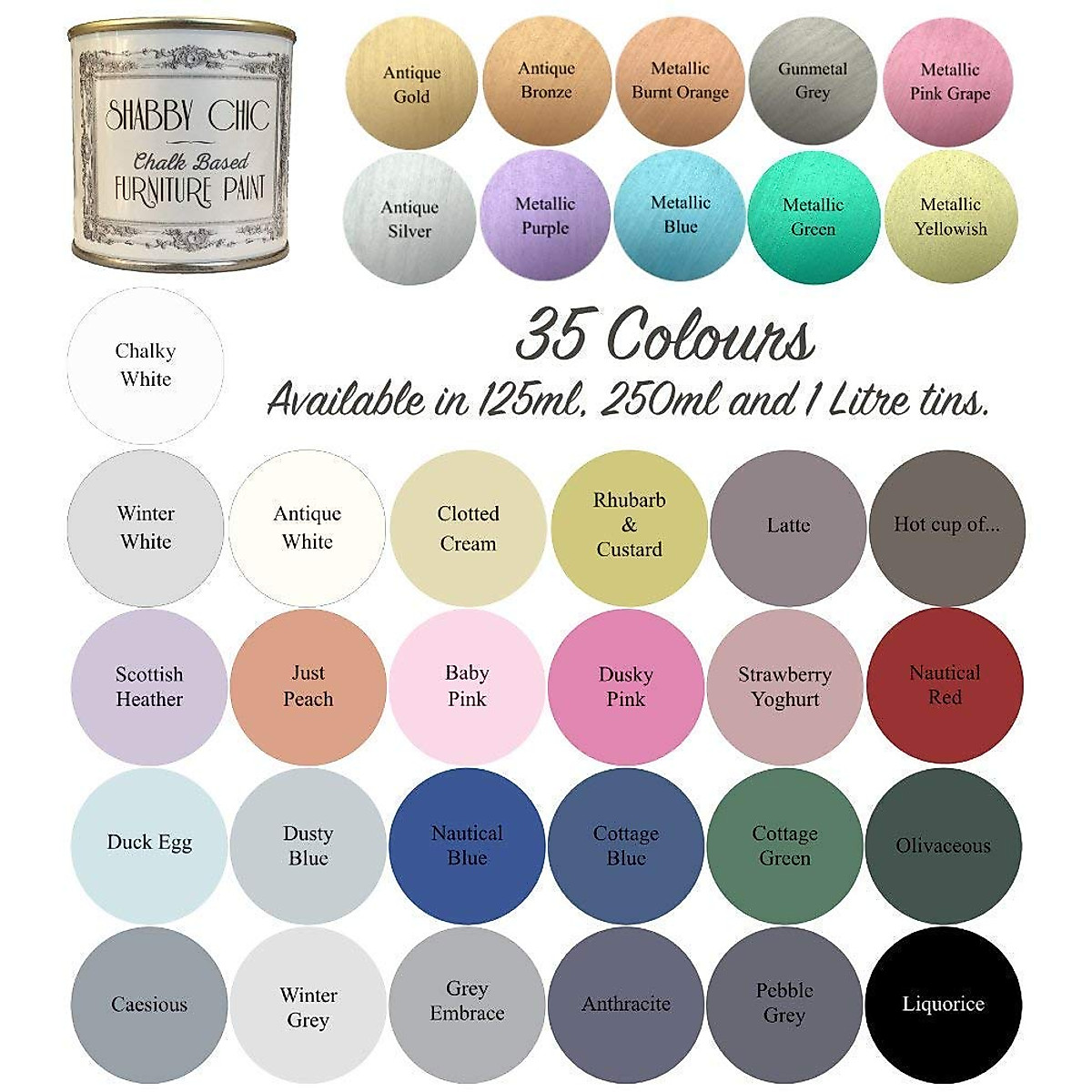 Shabby Chic Chalk Furniture Paint: Luxurious Chalk Finish Craft Paint for Home Decor, DIY, Wood Cabinets - All-in-One Paints with Rustic Matte Finish [Antique White] - (8.5 oz Covers 32 sf)