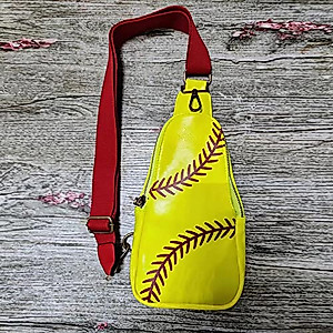 GURSAC Sling Backpack for Men Women Fashion Baseball Print Shopping Travel Crossbody Bag Casual with Shoulder Strap