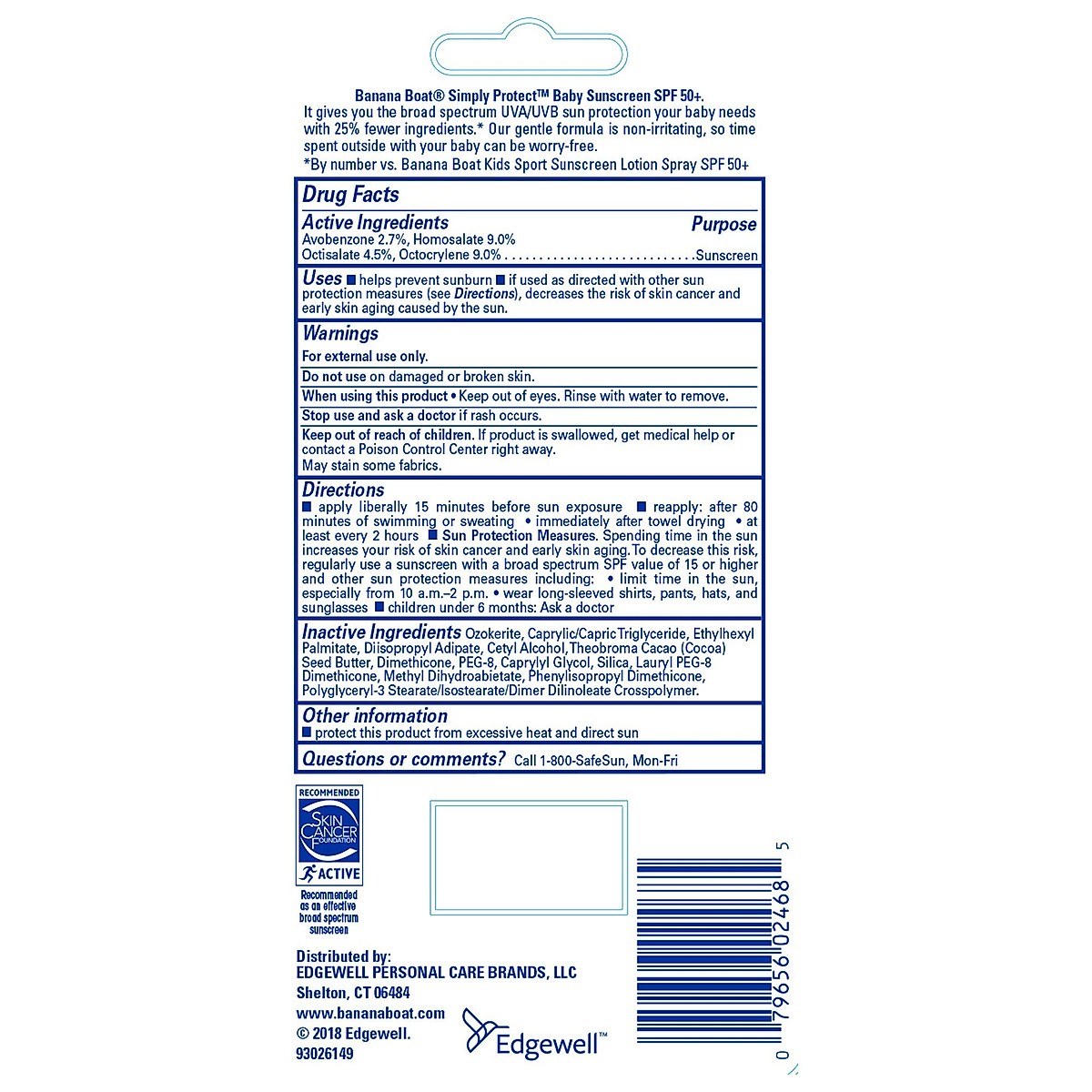 Banana Boat Spf#50+ Baby Simply Protect Stick 0.5 Ounce (14ml) (3 Pack)