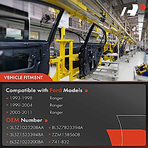 A-Premium Power Window Regulator with Motor Compatible with Ford Ranger 1993-2011 Front Passenger Side